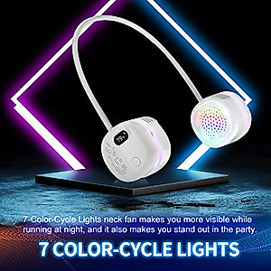 PBOX Portable Neck Fan, Hands-Free Foldable Bladeless Fan, wearable air conditioner,2000 mAh Battery Operated Wearable Personal Fan