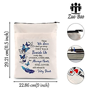 Zuo Bao Memorial Book Pouch In Memory Of Dad Mom Sympathy Gift Those We Love Don't Go Away Loss Book Sleeve For Her(Those we love don't go away)