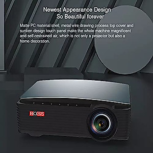 Boss S28A | 3840 x 2160p UHD Projector for Home/Office | Multimedia Projector with 7200 lumens | Projector for Home Cinema Electronic Focus Compatible with TV Stick, Set-Top Box, HDMI, USB, Laptop