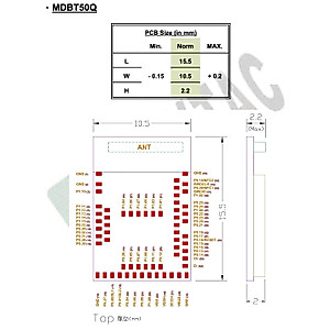 MDBT50Q-1MV2 Nordic nRF52840 Solution Chip Antenna Module (3pcs Pak)