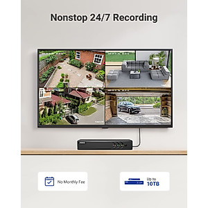 ANNKE 1080P CCTV Camera Security System with AI Human/Vehicle Detection, 5MP Lite H.265 Surveillance DVR and 8 x 1080P HD Weatherproof Camera, Easy Remote View, Smart Playback, IP66, No Hard Drive