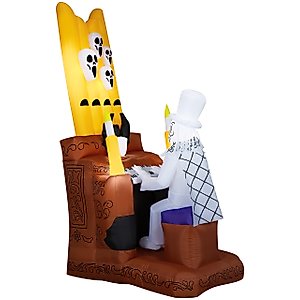 7 Ft Haunted Mansion Airblown Inflatable Animated Organ Player Halloween Decoration