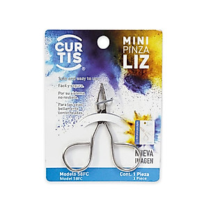 PROFESSIONAL Mini TWEEZERS, The BEST PRECISION EYEBROW TWEEZERS Men/Women; PORTABLE/TRAVEL Length 2.8” Width: 2.2” Beauty Tools for Facial Hair, Ingrown Hair, Blackhead; Model 58FC; MADE IN MEXICO