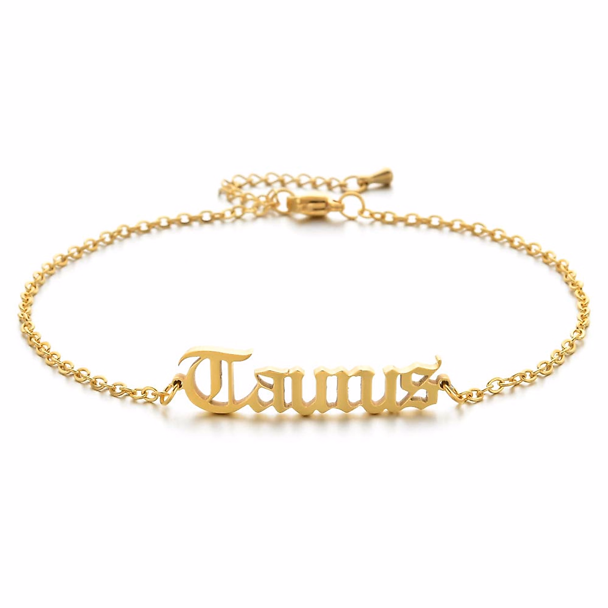 Zodiac Sign Anklet for Women, 12 Constellation Ankle Bracelets Gold Silver Horoscope Anklet Adjustable Foot Chain Dainty Brithday Gifts - taurus