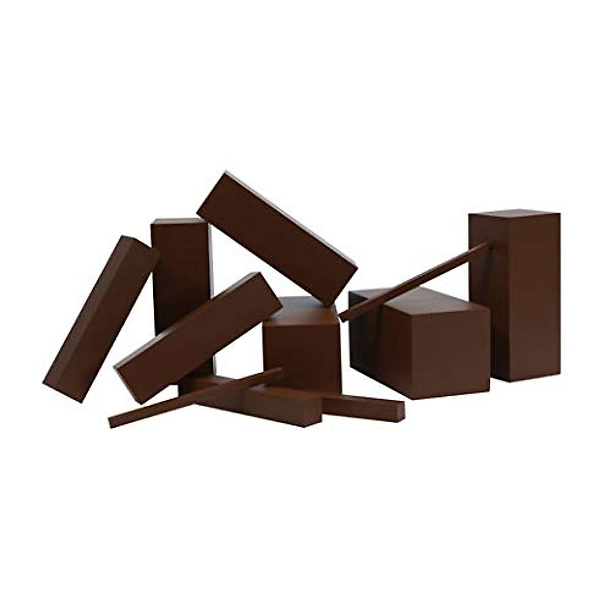 Montessori Toys for 3+ Year Old Wooden Brown Stairs Stacked Arrangement Ladder Blocks Development Sensory Toys Montessori Preschool Learning Math Baby Games Educational Toys(10 Piece Set)