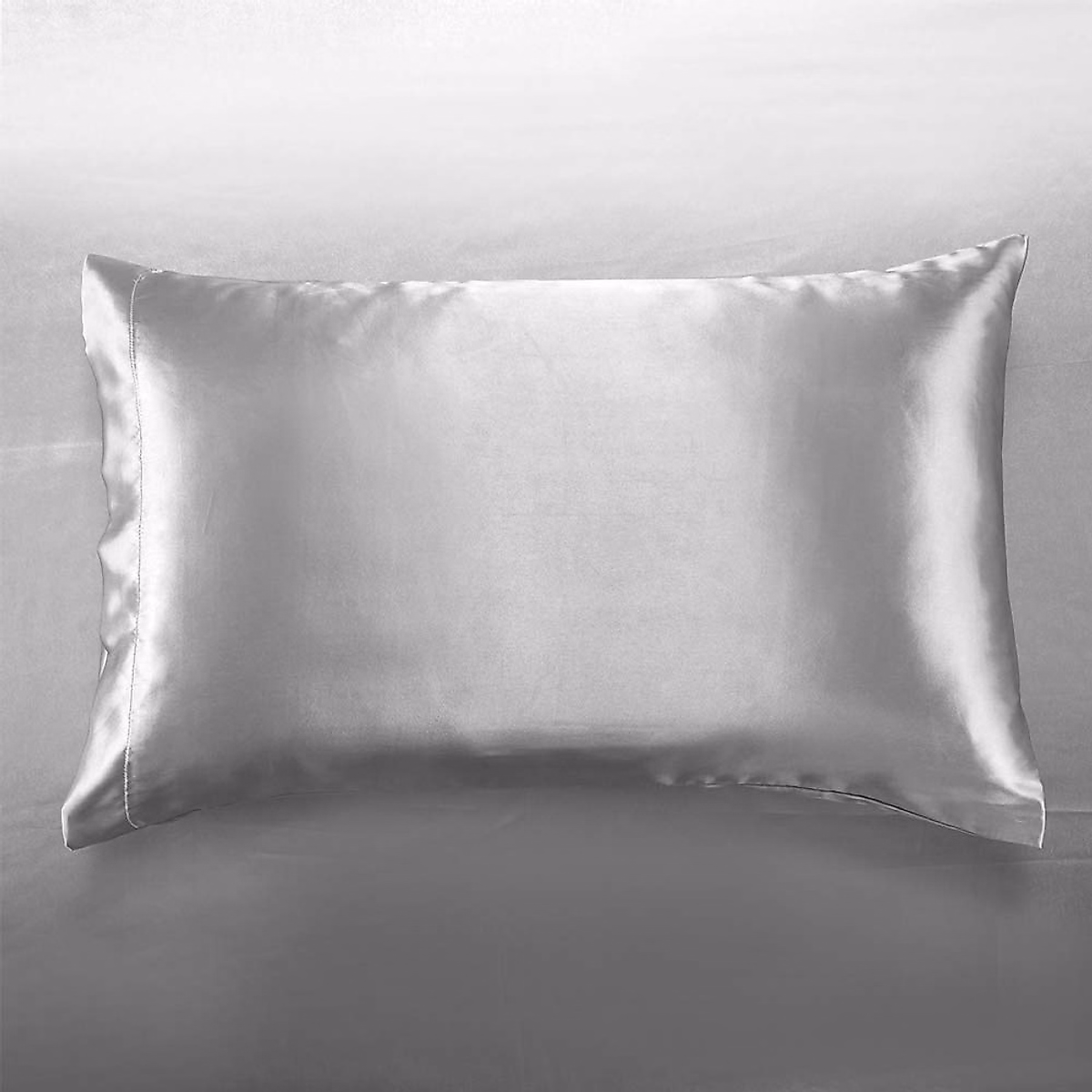 Opulence Bedding Silk Satin Duvet Cover Set Silver Oversized King 3 Piece (Duvet Cover + 2 Pillowcases) Comforter Cover Oversized King Size Zipper Closure