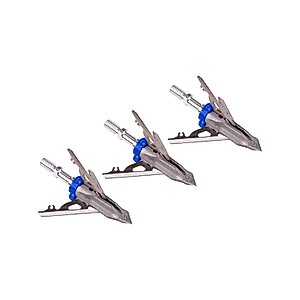 G5 Outdoors Deadmeat 100% Steel Expandable Standard Broadhead (3 Pack + Practice Tip) (Made in The USA)