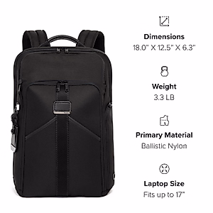 TUMI Men's Esports Pro 17 Backpack, Black, One Size