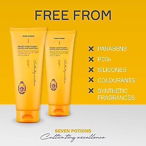 SEVEN POTIONS Beard Conditioner for Men – Prevents Beard Itch and Dandruff – Natural, Vegan, Cruelty Free (Woodland Harmony, 8.45 FL OZ)