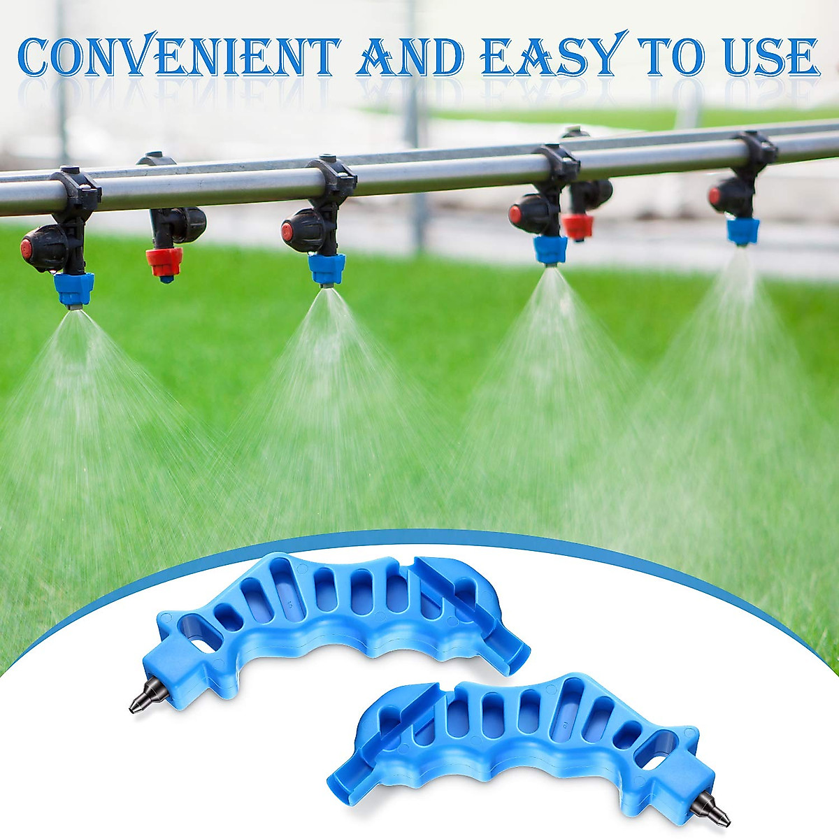 Mudder 3 Pieces 2-in-1 Drip Irrigation Hole Punch Tool Drip Tube Hole Punch Fitting Insertion Tools for 1/4 Inch Fitting Emitter Insertion Drip Sprinkler Systems