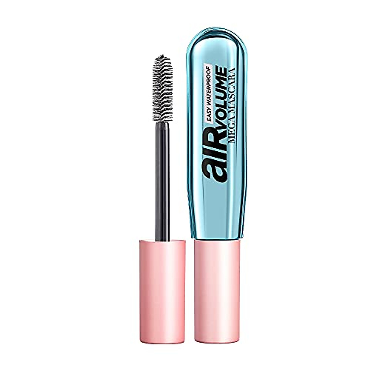L'Oreal Paris Makeup Air Volume Mega Mascara, Lightweight & Long-lasting Volumizing Mascara for Voluminous Eyelashes, Waterproof Black, 0.3 Fl Oz