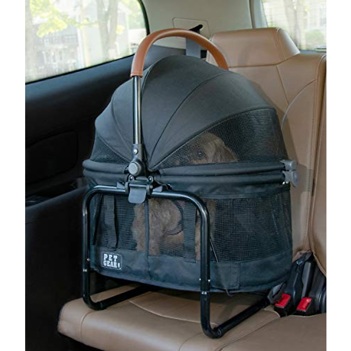Pet Gear 3-in-1 Travel System, View 360 Stroller Converts to Carrier and Booster Seat with Easy Click N Go Technology, for Small Dogs & Cats, 4 Colors