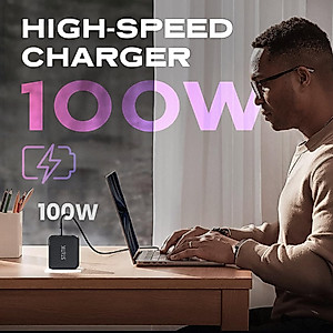STATIK 100W GaN Charger Super Fast Charger Block USB C - 3 Ports Wall Charger Block Type C Plug Adapter, High-Speed Power Compatible with MacBook Pro Air, iPhone, Samsung, Laptop Chargers & adapters
