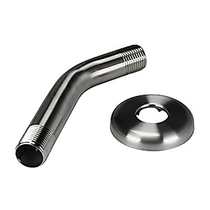 Danco (89182) Shower Arm Flange and Assembly, 6-inch, Brushed Nickel Finish Showerheads