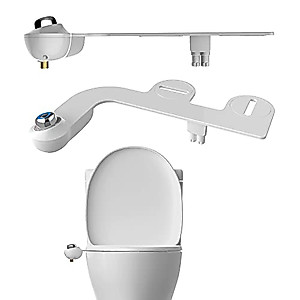 Bio Bidet by Bemis SlimGlow Freshwater Spray Bidet Attachment For Toilet, White, Non Electric, Easy Install