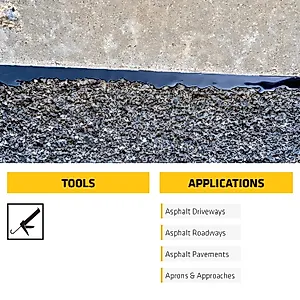 Sikaflex-410 Asphalt Sealant, Black, self-Leveling Hybrid sealant for Filling Cracks, for Private Asphalt driveways, roadways, Pavement, 9 fl.oz. Cartridge
