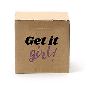 Enesco Our Name is Mud Get Successful Girl Group Text Hype Wine Tumbler with Lid, 12 Ounce, Blue