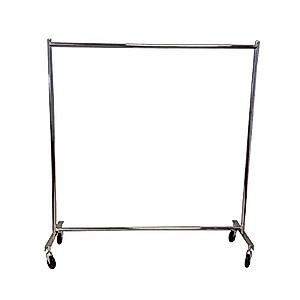 NAHANCO R504 Commercial Grade Rolling Clothing Garment Rack, Chrome (1 Each)