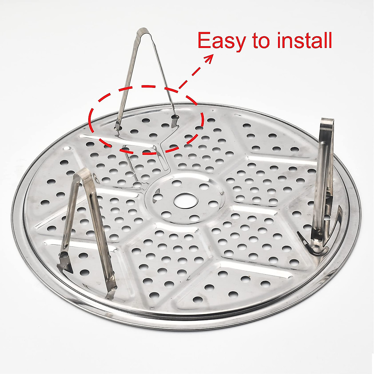 11” Pressure Cooker Canner Rack, Round Food Grade Stainless Steel Steamer Rack, Steaming Tray Stand, Cooking Toast Bread Salad, Compatible with Presto, All-American and More, Easy to clean, 2 Pack