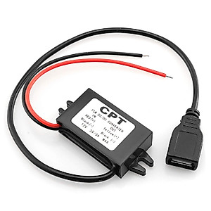 DGZZI DC Converter Buck Module 12V to USB 5V 3A DC-DC Converter Step Down Adapter for Car