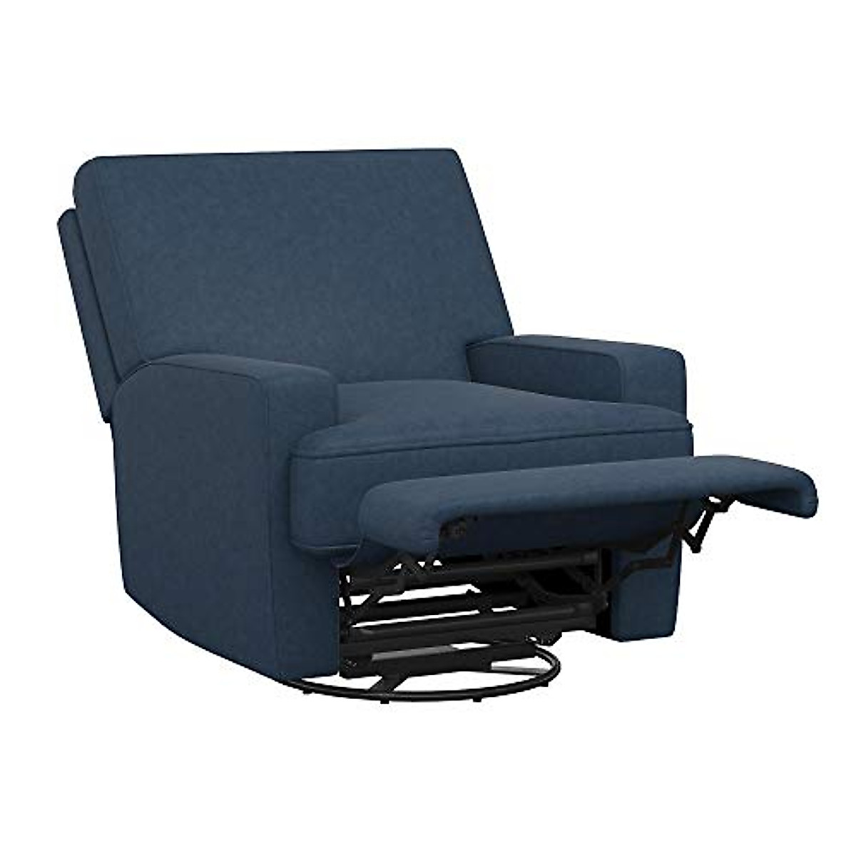 Baby Relax Rylan Swivel Glider Chair, Coil Seating, Dark Blue Recliner