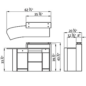 Reception Desk Receptionist Counter Reception Area Desk GATTINO