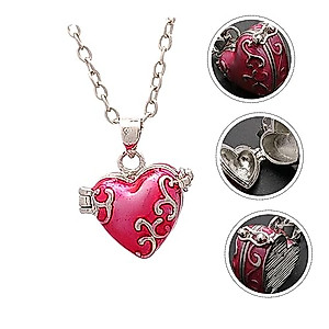 Garneck 3pcs Pets Pet Memorial Hair Locket Hollow Urn Cremation Jewelry Engraved Urn Necklace Ornament Container Ash Locket Remembrance Jewelry Memory Necklace Brass Decorate Copper