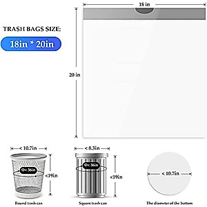 YIHATA Small Trash Bags 4 Gallon Trash Bag Bathroom Trash Bags - Custom Fit Drawstring Small Trash Can Bags for Bathroom, Kitchen, Bedroom, Office, 45 Count (Upgraded - Easy to Separate)