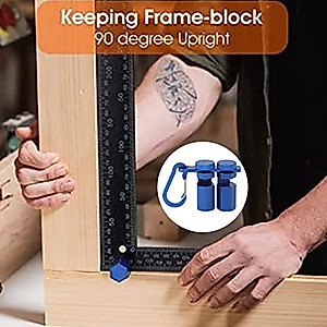 Stair Gauge Knob, Framing Square Stops Stair Gauge Knobs Aluminium Alloy Stair Stringer Layout Tool (Blue)