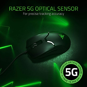 Razer Viper Ultralight Ambidextrous Wired Gaming Mouse: 2nd Gen Optical Mouse Switches - 16K DPI Optical Sensor - Chroma RGB Lighting - 8 Programmable Buttons - Drag-Free Cord - Quartz Pink