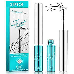 2PCS Ultra Fine Black Mascara,Skinny Mascara,Catching tiny eyelashes,No clumping(2.5mm Diameter)