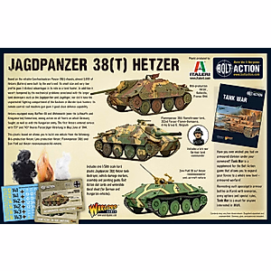 Bolt Action Jagdpanzer 38(t) Hetzer Tank 1:56 WWII Military Wargaming Plastic Model Kit
