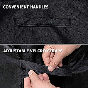 iCOVER BBQ Grill Cover-82 Inch UV Fade Resistant Heavy-Duty Water Proof Patio Outdoor Barbecue Gas Grill Smoker Cover 600D Canvas Cover for Weber Char-Broil Brinkmann Holland JennAir Nexgrill,Black