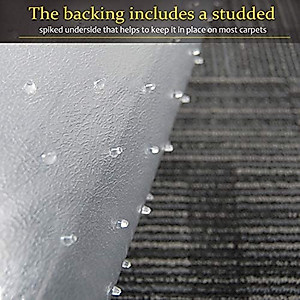 Sillamate Plastic Office Chair Mat for Carpeted Floors, Heavy Duty Floor Mat,Eco-Friendly Series Studded Carpet Desk Chair Mats-36'' x 48'' (36 inches X 48 inches x 2 pc- NO Lip)