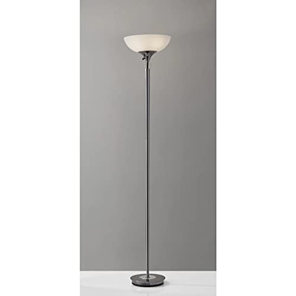 Adesso Home 5120-01 Transitional Two Light Floor Lamp from Metropolis Collection Finish, Black Nickel