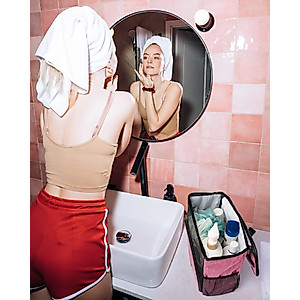 Kadamii Shower Bag for College Dorm, Hanging Portable Mesh Gym Shower Caddy for Women Men, Cruise Travel Bathroom Accessories Must Have Green