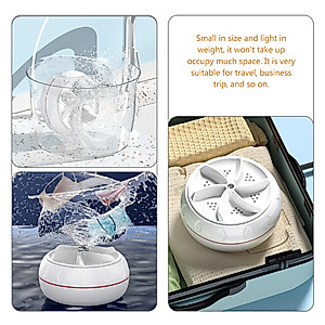 DOITOOL Mini Washing Machine Portable USB Washer Travel Clothes Washer Rechargeable Washing Machine for Business Trip College Rooms (30w)