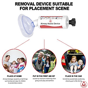 DCome 1 Pack Child Removal Device for Removing Obstructed Objects, Portable Device for Toddlers and Kids, Safe and Effective Infant First Aid Kit, Easy to Use, Equipped with Different Size Masks
