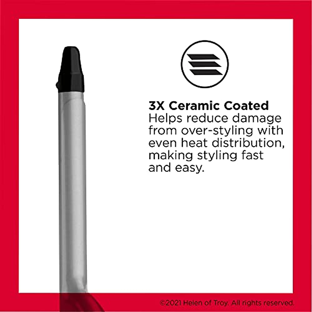 Revlon Perfect Heat Triple Ceramic Curling Iron | For Silky Smooth Spiral Curls (1/2 in)