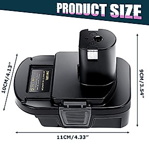 DM18RL Battery Adapter for Dewalt for Milwaukee 20V/18V Li-Ion Battery Convert to for Ryobi 18V P108 ABP1801 Battery