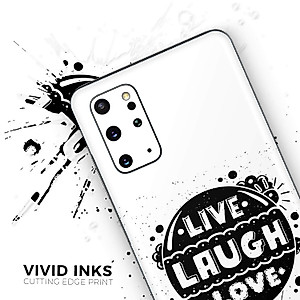 DesignSkinz Live Laugh Love Protective Vinyl Decal Wrap Skin Cover Compatible with The Samsung Galaxy S20 (Screen Trim & Back Glass Skin)