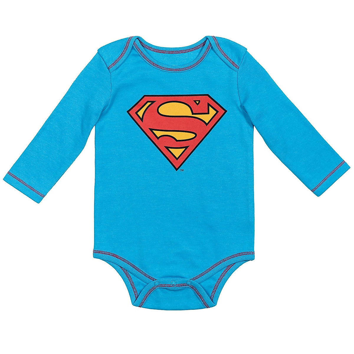 WARNER BROS. Justice League Superman Batman Flash Baby 3 Pack Long Sleeve Bodysuit