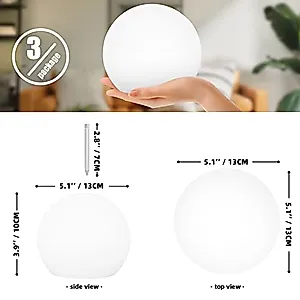 Dolita Solar Floating Pool Lights, 3-Pack Solar Powered Color Changing LED Pool Lights with Remote Control IP67 Waterproof Glow Garden Pathway Lights for Pool Patio Party Lawn Decoration