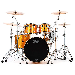 DW Performance Series 4-Piece Shell Pack with 22 Inches Bass Drum - Gold Sparkle FinishPly