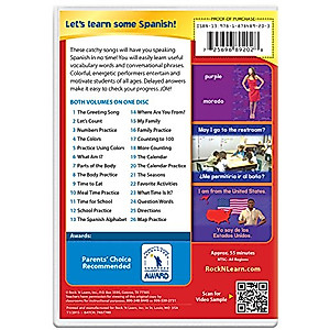 Spanish DVD by Rock 'N Learn