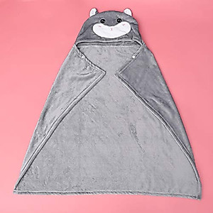 Garneck Stuffed Animal Blanket,Cute Cartoon Cape Cloak Adults Baby Cartoon Hooded Hamster Style Blanket for Friends Family Winter Use(Hamster)