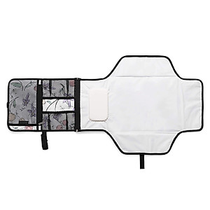 JumpOff Jo – Portable Changing Pad / Diaper Bag with Padded Changing Station, Easy Travel Changing Pad, Includes Handy Storage Pockets for Baby Necessities – Fairy Blossom