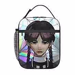 DRLAS Wednesday Insulated Lunch Bag for Men/Women Reusable Lunch box Cooler Tote Bag for Office Work Picnic Hiking