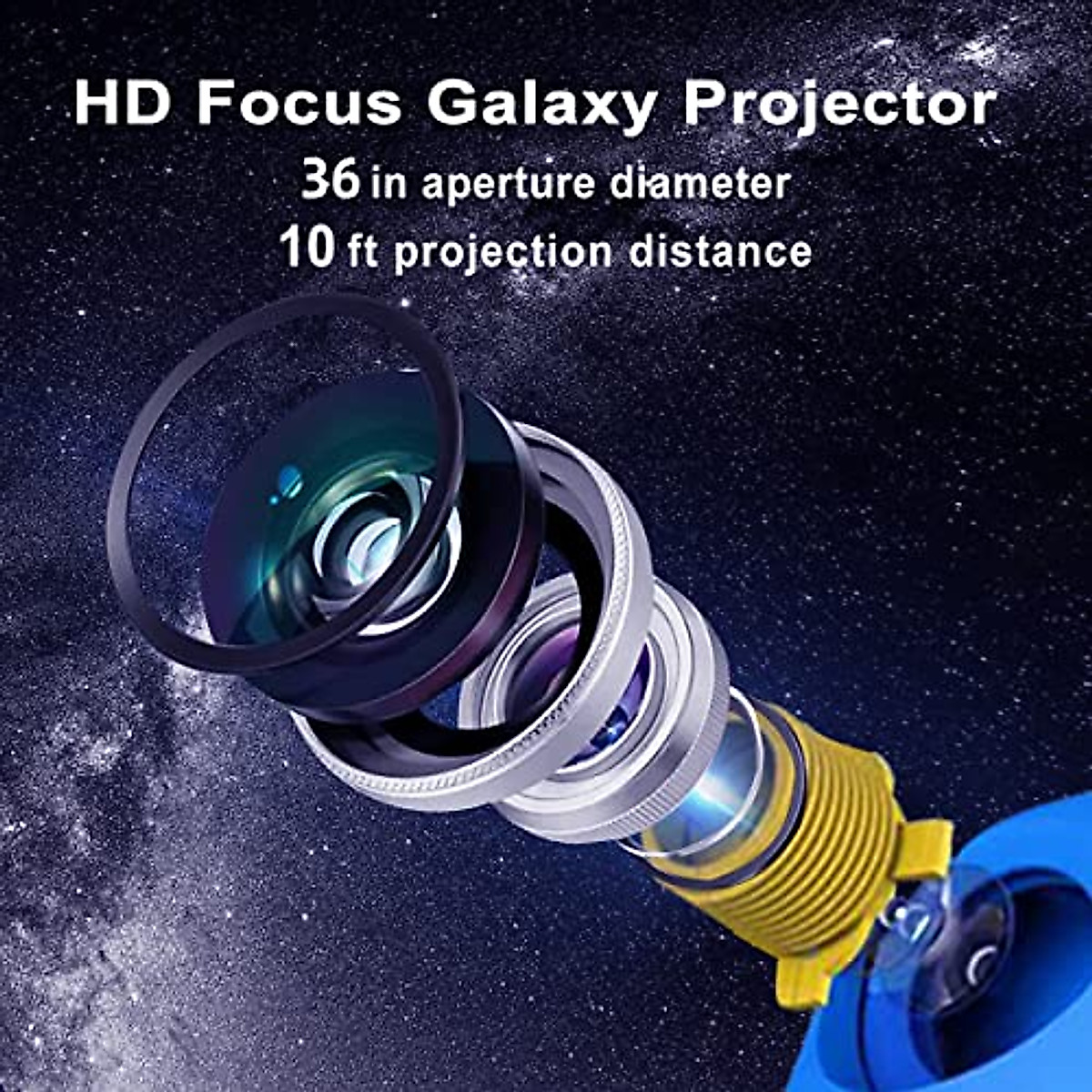 Star Projector, Galaxy Projector for Bedroom, Night Light Projector for Kids Adults Gaming Room, Ceiling, Room Decor (Blue)