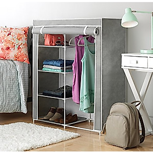 Whitmor Compact Clothes Closet, 15.75 L x 34.25 W x 42.0 H inches, Grey